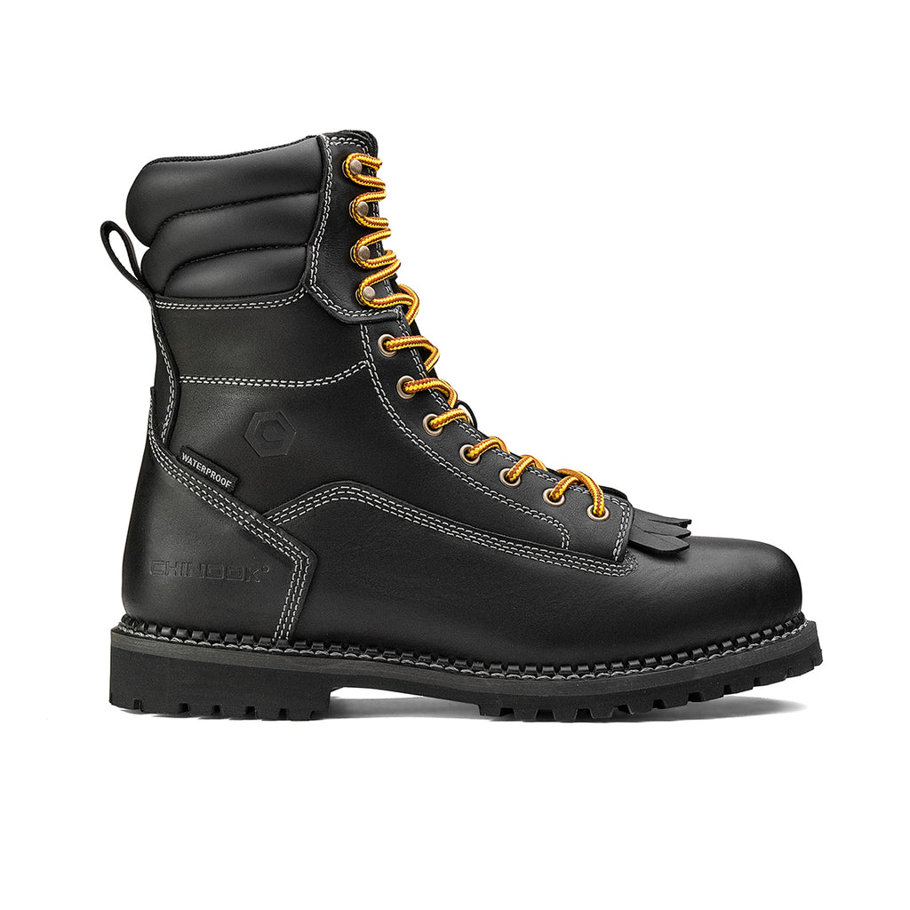 Logger 8” Boots - Men’s Waterproof Logger Work Boot - Black