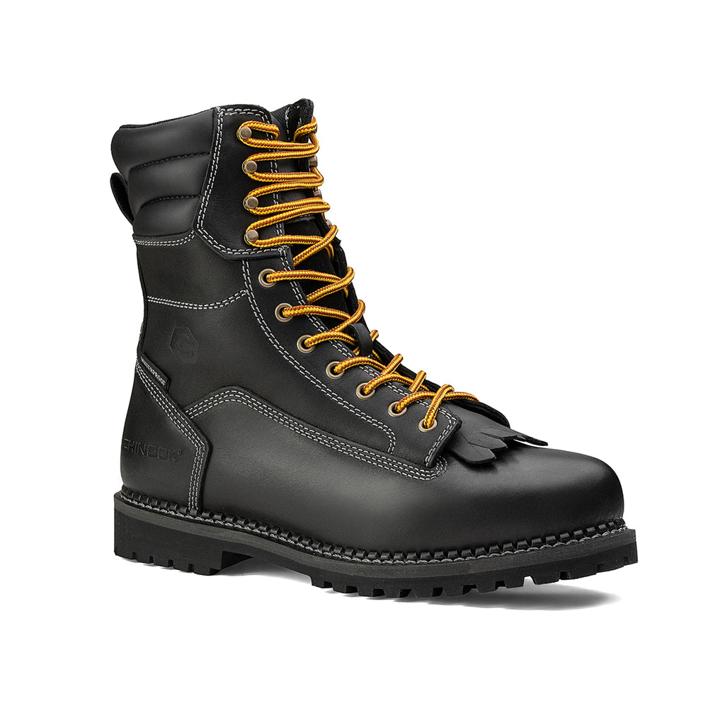Logger 8” Boots - Men’s Waterproof Logger Work Boot - Black